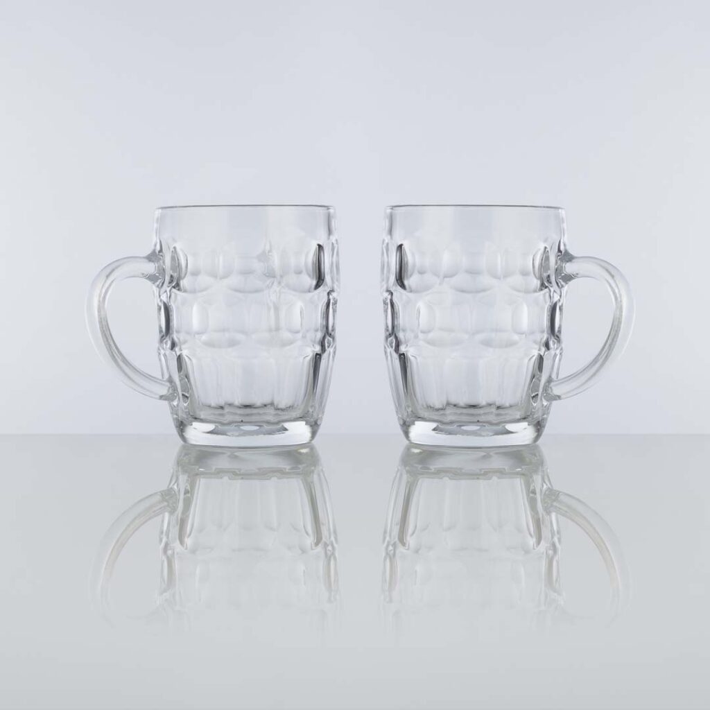 Traditional German Style Dimple Stein Beer Mug - 19 oz Capacity